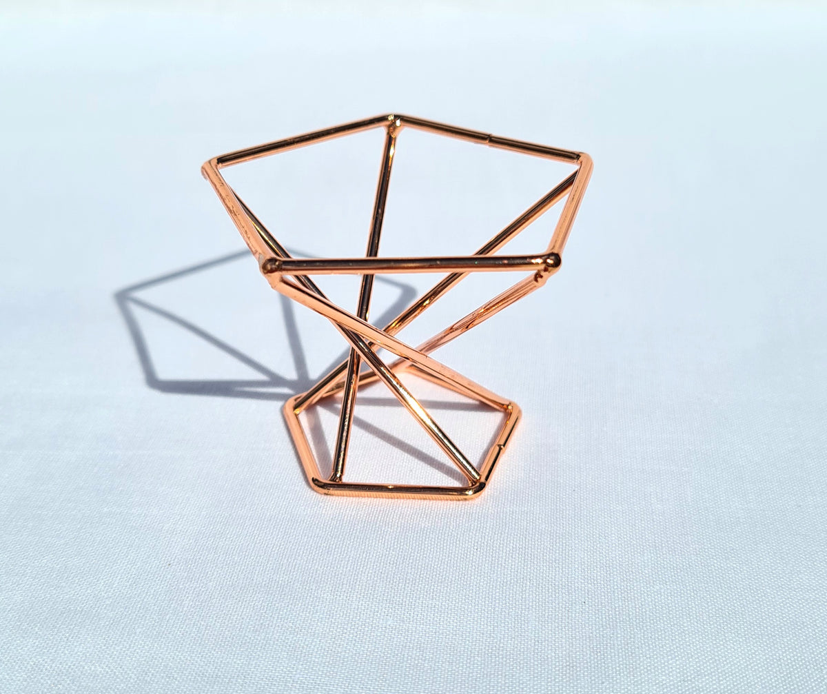 Hexagon Metal Sphere Stand - Rose Gold – Native Hart Crystals