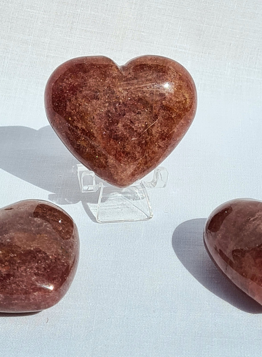 Strawberry Quartz Heart - Puffy – Native Hart Crystals