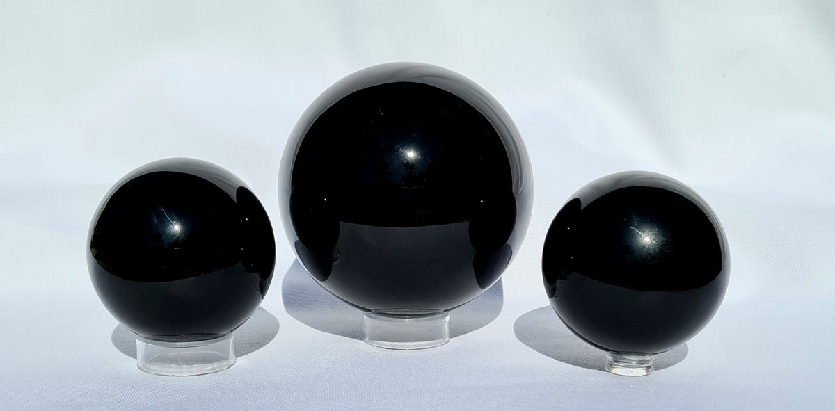 Black Obsidian sphere - Large – Native Hart Crystals