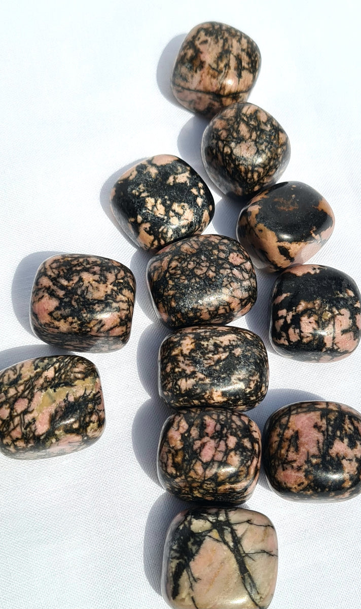 Rhodonite Tumble Stone – Native Hart Crystals