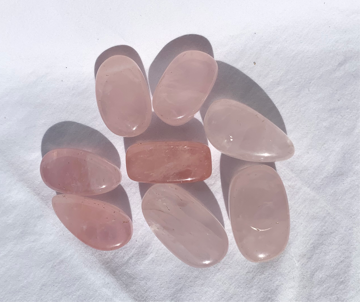 Rose Quartz tumbled stone – Native Hart Crystals